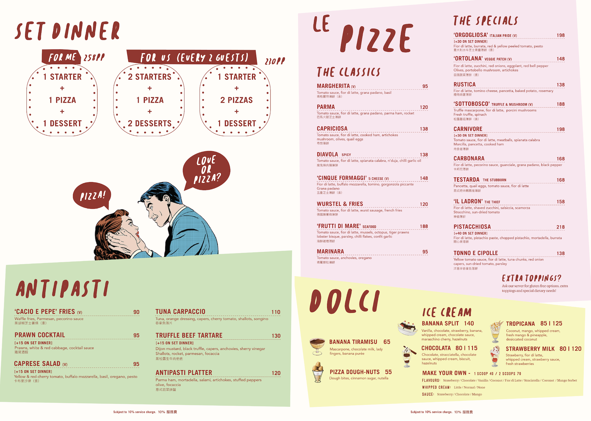 Central - A La Carte & Drinks - The Pizza Project